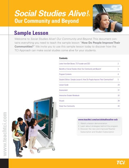 Social Studies Alive! Our Community and Beyond | Sample ... - TCI