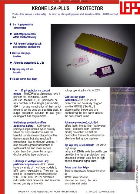 KRONE LSA-PLUS PROTECTOR