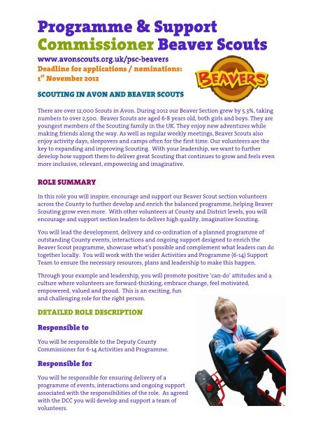 information pack - Avon Scouts