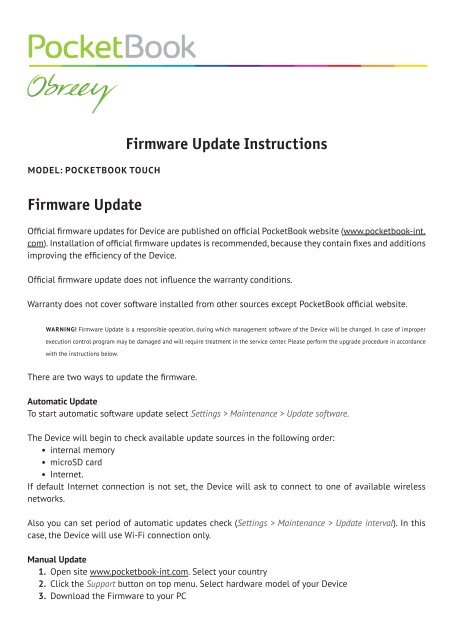 Firmware Update