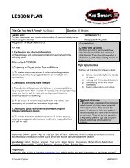 Lesson Plan 2 - Kidsmart
