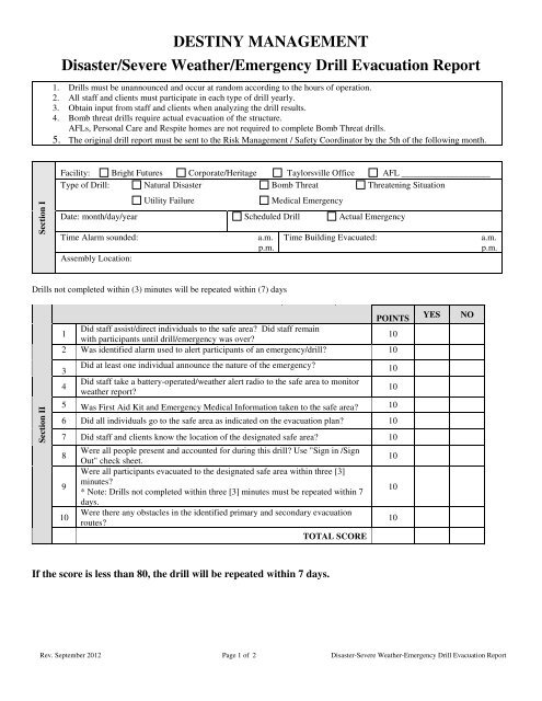 Disaster-Severe Weather-Emergency Drill Evacuation Report.pdf