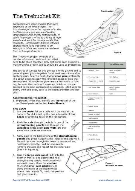 Trebuchet Instructions - Prof Bunsen