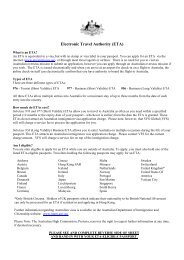 Australian electronic travel authority (eta) - Abacus Distribution ...