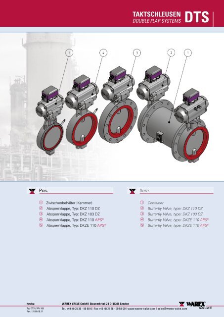 TaKTSchleuSeN - Warex Valve GmbH