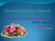 FINANCIAL REPORT - DepEd Naga City