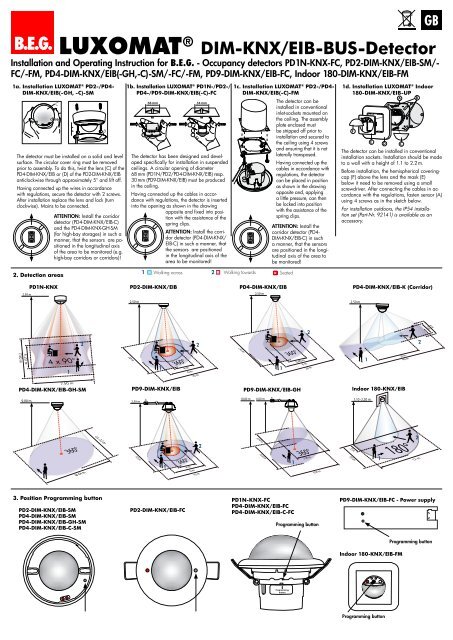B.E.G. LUXOMATÂ® DIM-KNX/EIB-BUS-Detector 180Â°