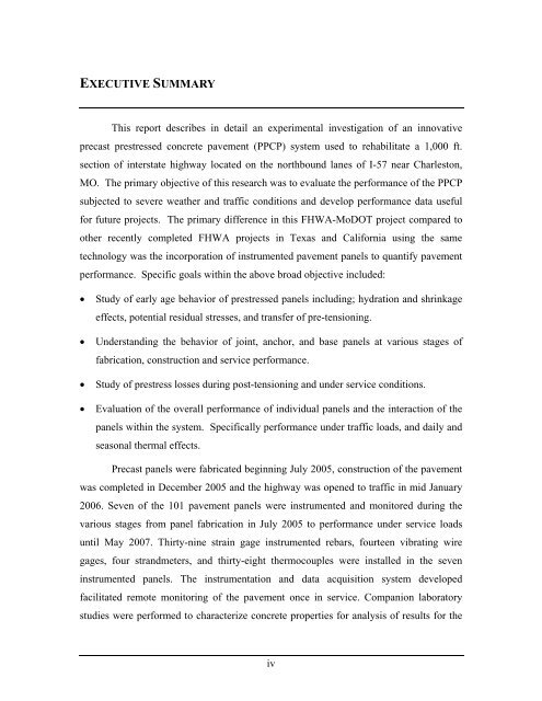 Performance Evaluation of Precast Prestressed Concrete Pavement