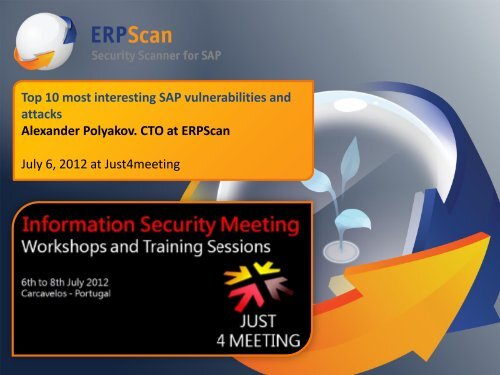 Top 10 most interesting SAP vulnerabilities and attacks - ERPScan