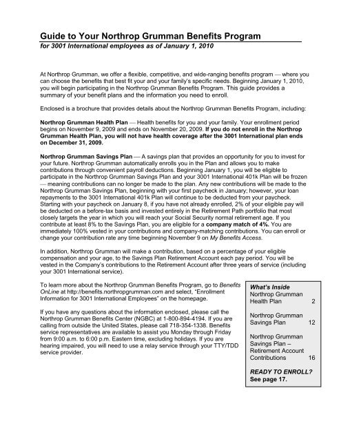 Northrop Grumman Benefits