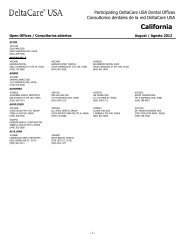 Plan CA15B DeltaCare USA Description of Benefits and Copayments