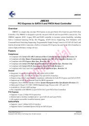 JM20329 Hi-Speed USB to SATA Bridge - JMicron Technology