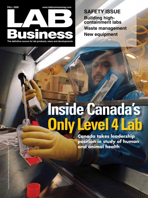 Inside Canada's Only Level 4 Lab - Lab Business