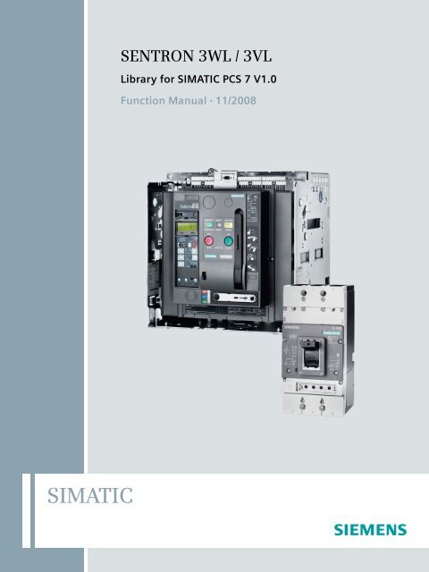Function Manual Library SENTRON 3WL / 3VL for ... - Siemens