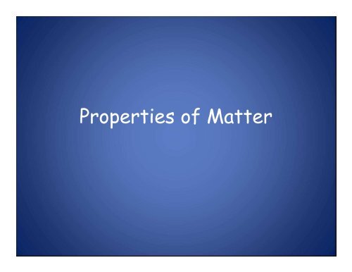 Properties of Matter ppt
