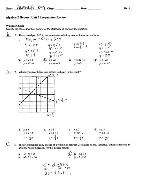 Unit 2 Benchmark Review