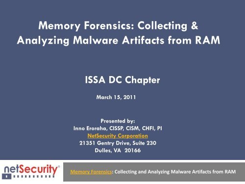 Memory Forensics: Collecting & Analyzing Malware Artifacts from RAM