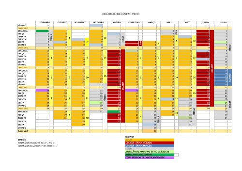 Calendario Escolar 2012 2013