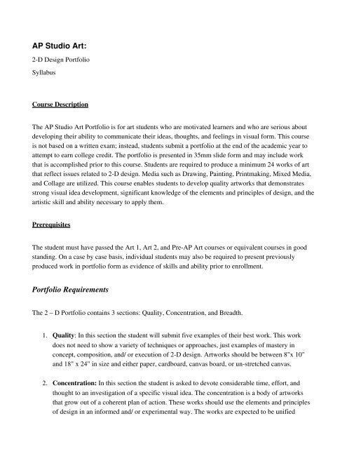 Ap Art Concentration Examples