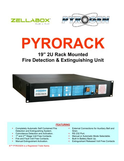 19â 2U Rack Mounted Fire Detection & Extinguishing Unit - HostAway