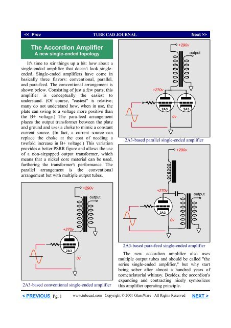Accordion Amplifier - Tube CAD Journal