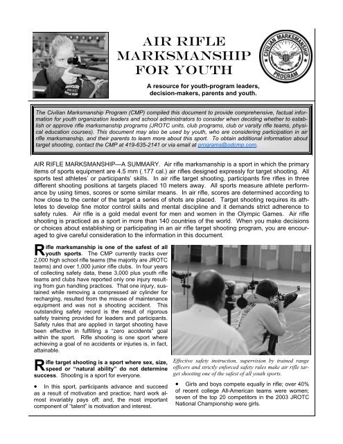 Air Rifle Marksmanship For Youth11x17.pub - Civilian ...