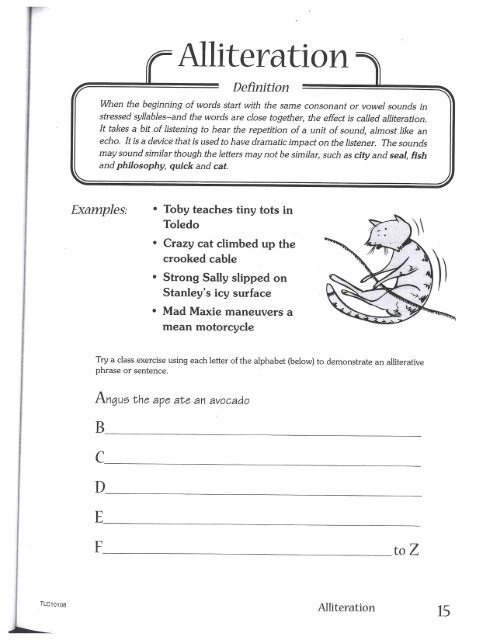 Alphabet Alliteration Poem Template | Sitedoct.org