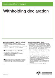 declaration form - Australian Taxation Office