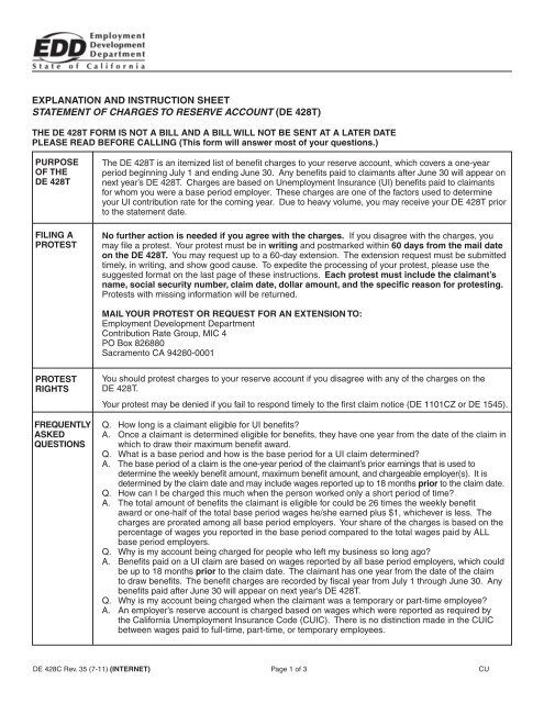 DE 428C - Employment Development Department