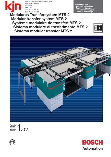 Modulares Transfersystem MTS 2 Modular transfer system MTS 2 ...