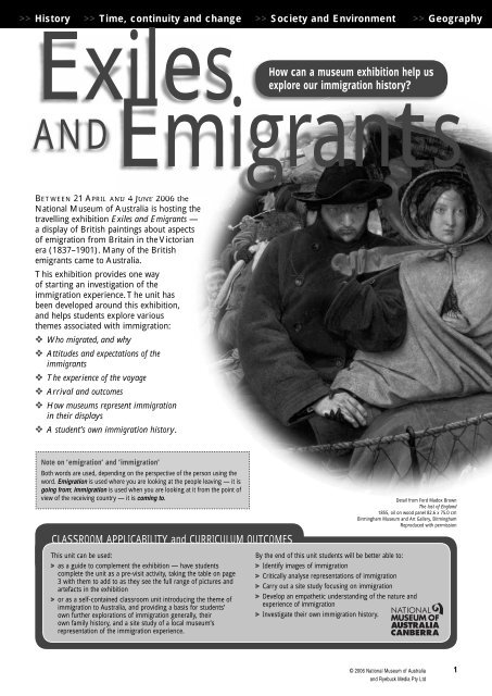 Exiles and Emigrants - National Museum of Australia