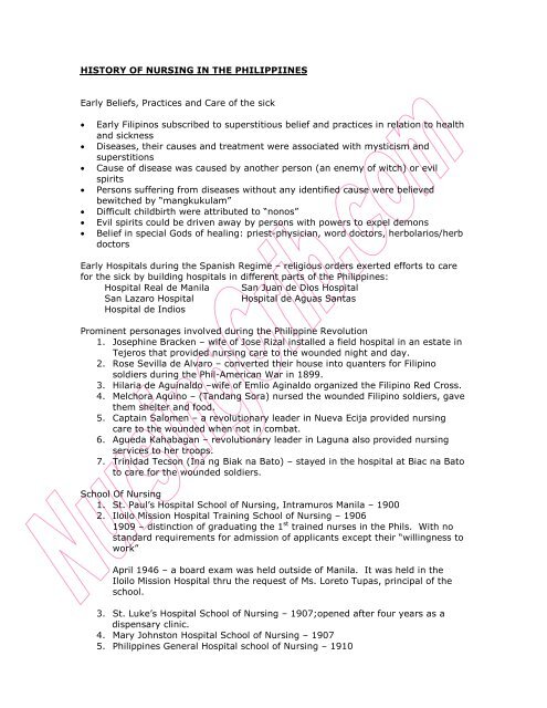 HISTORY OF NURSING IN THE PHILIPPIINES.pdf - Nursing Crib