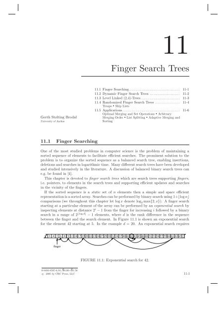 Finger Search Trees - Department of Computer Science