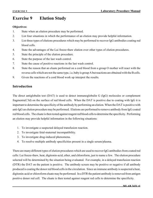 8. DAT/Elution Study