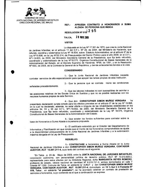 gobierno de chile junta nacional de jardines infantiles ... - Junji