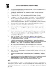 CHECKLIST OF DOCUMENTS FOR OCI CARD ... - VFS Global