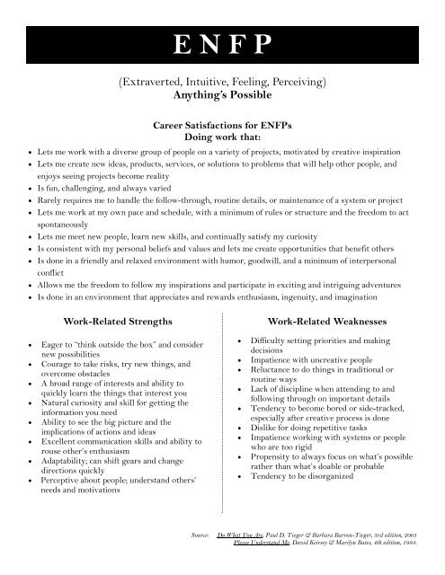 Enfp Problems