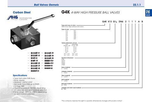 g4k 4-way high pressure ball valves