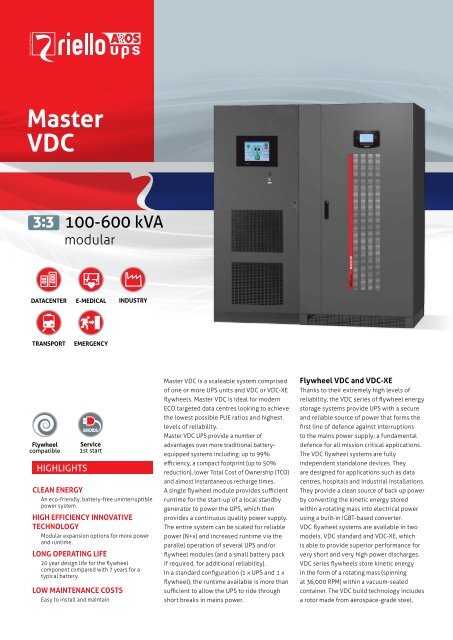 Master VDC - Riello UPS