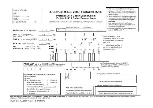 AIEOP-BFM ALL 2009: Protokoll IA/IA'
