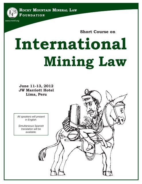 International Mining Law - Rocky Mountain Mineral Law Foundation