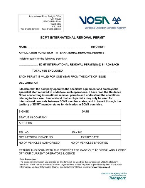 Community Removal Application Form