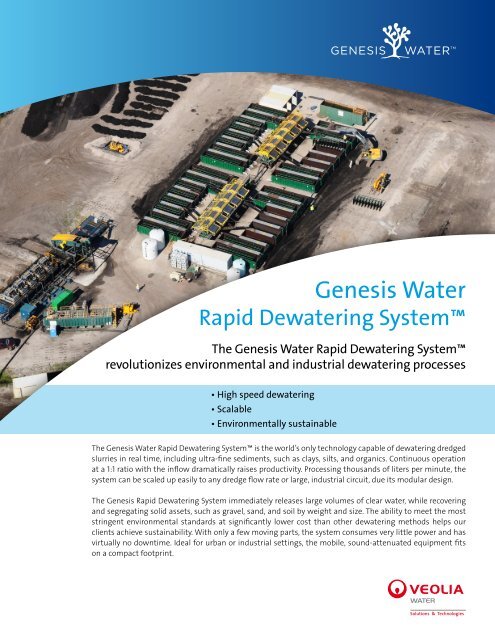 Genesis Water Rapid Dewatering System™ (pdf - 720KB)
