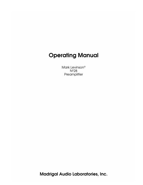 Operating Manual