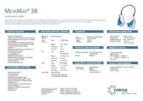 Data sheet METAMAX - Cortex
