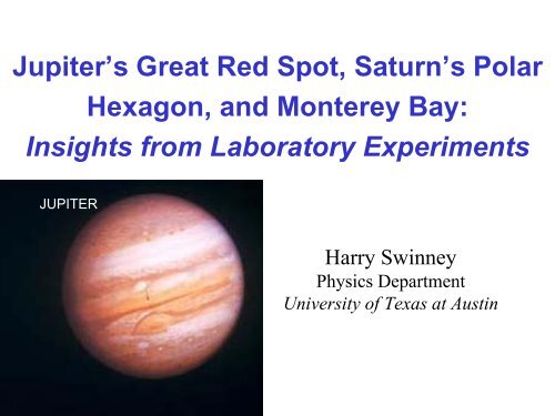 Jupiter's Great Red Spot, Saturn's Polar Hexagon, and Monterey Bay