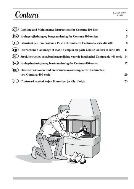GB Lighting and Maintenance Instructions for Contura 400-line 2 DK ...