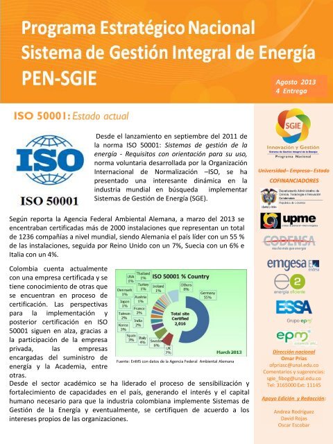 ISO/DIS 50015 - Universidad Nacional de Colombia