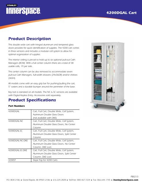 4200DGAL Cart - Stanley InnerSpace