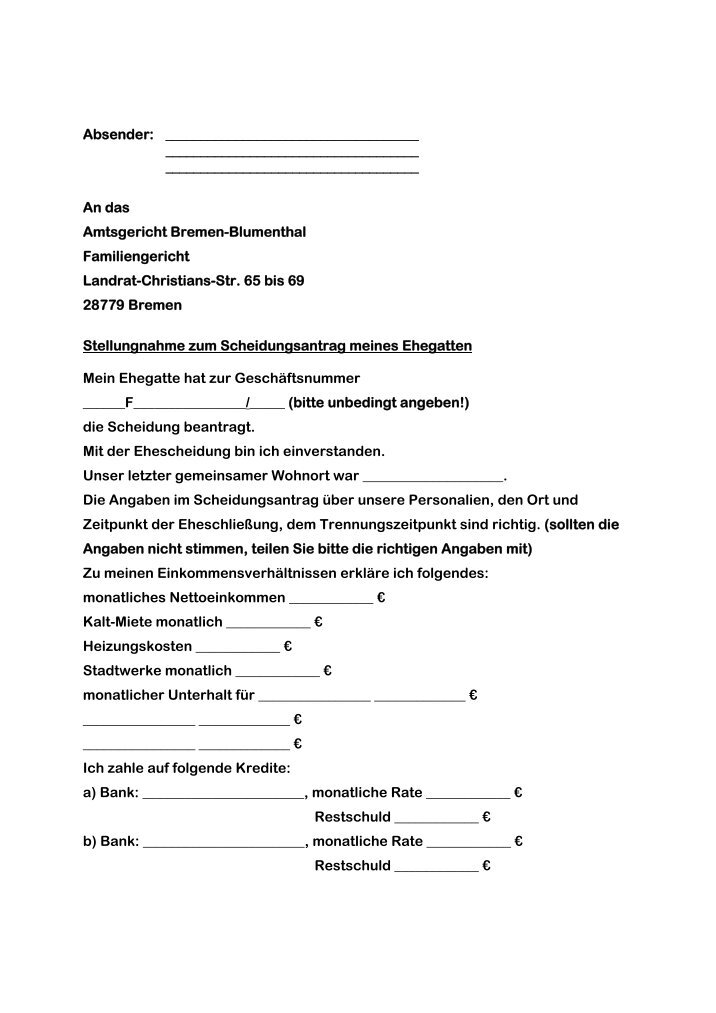 Scheidungsantrag Magazine